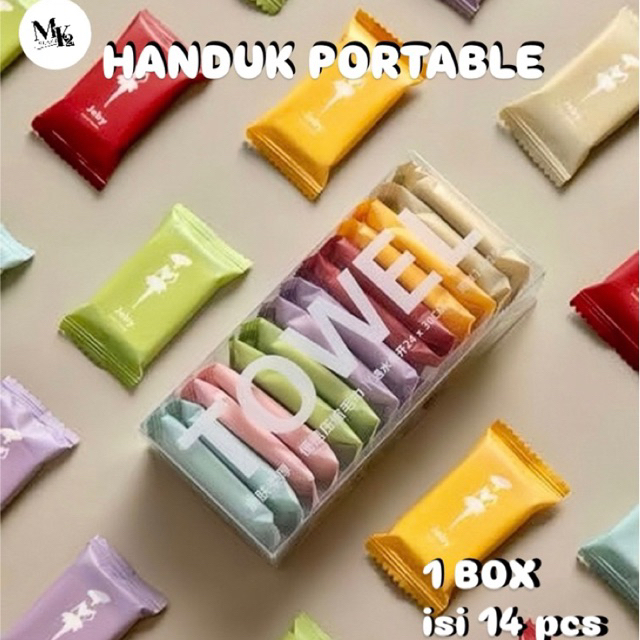 Jual HANDUK PORTABLE SEKALI PAKAI 1 BOX 14 PCS | HANDUK MINI | MAGIC ...