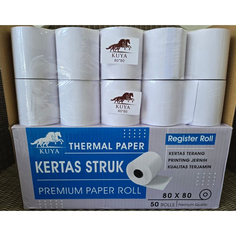 Jual thermal struk kasir kertas 80x80 thermal kertas | Shopee Indonesia