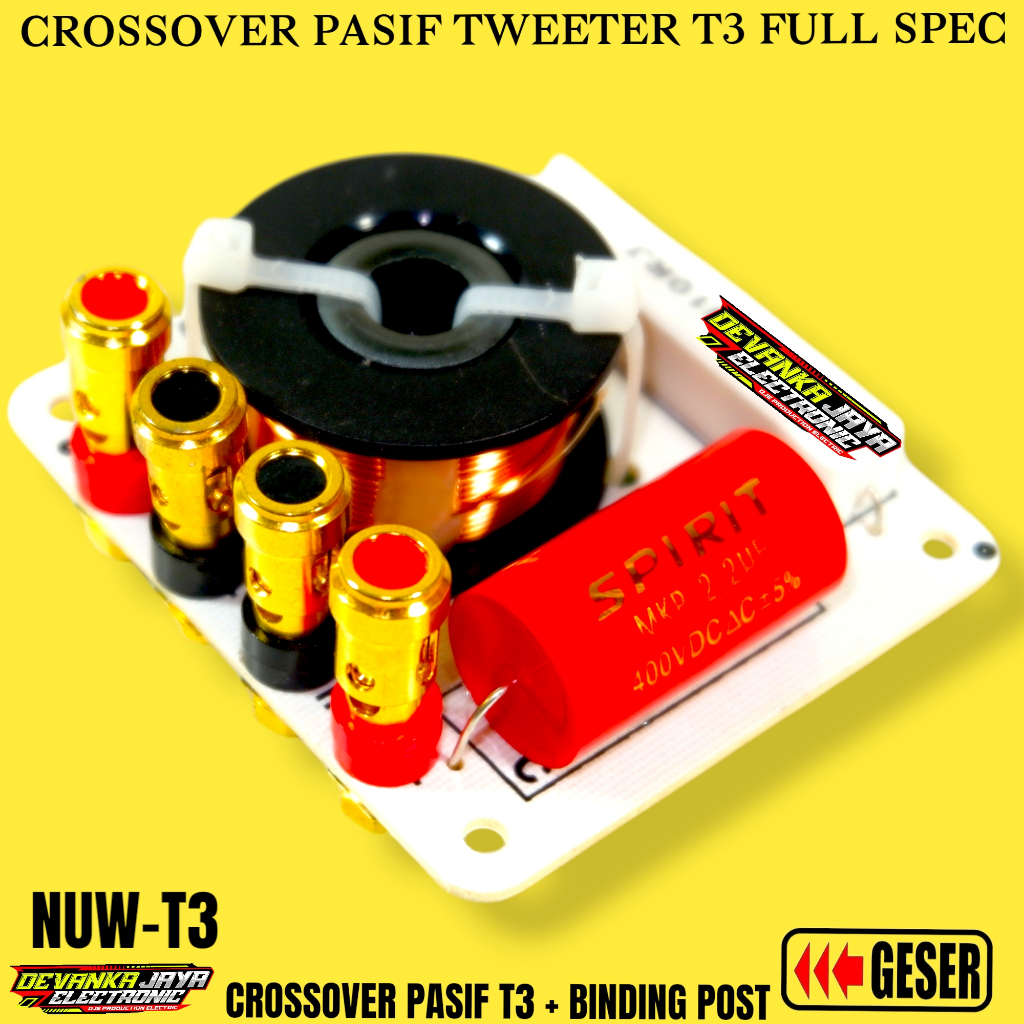 Jual Crossover Pasif tweeter T3 Spec Balap Binding Post Tekan Character ...