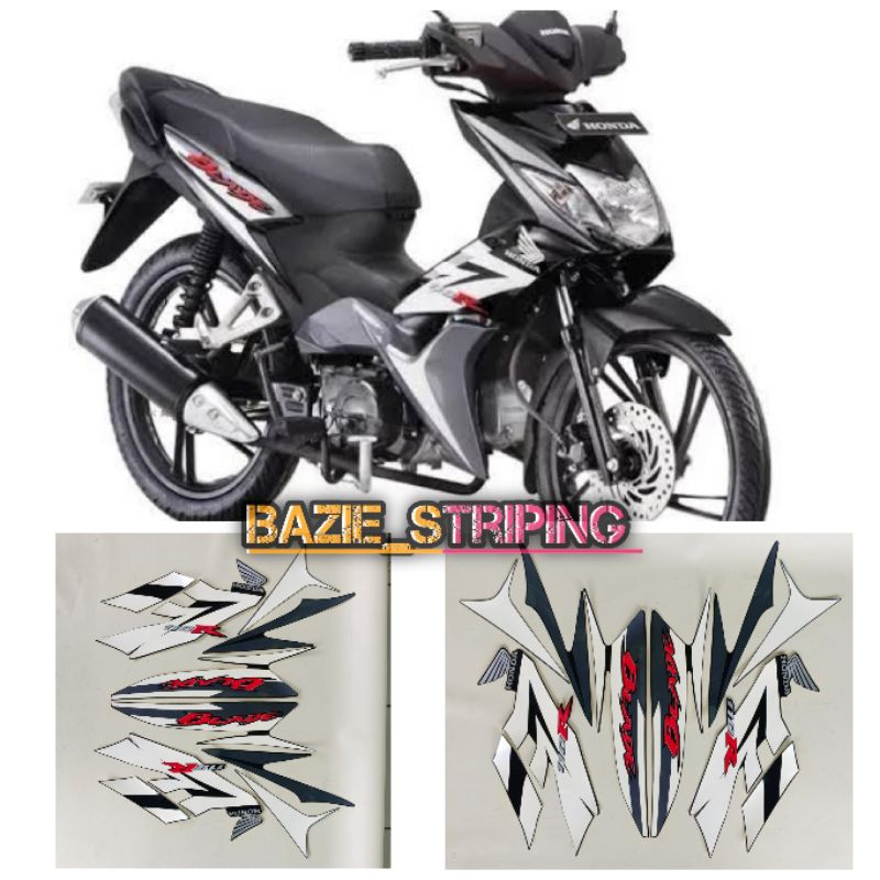 Jual Striping Stiker Honda Blade 110r 2009 Abu Hitam Standar ...
