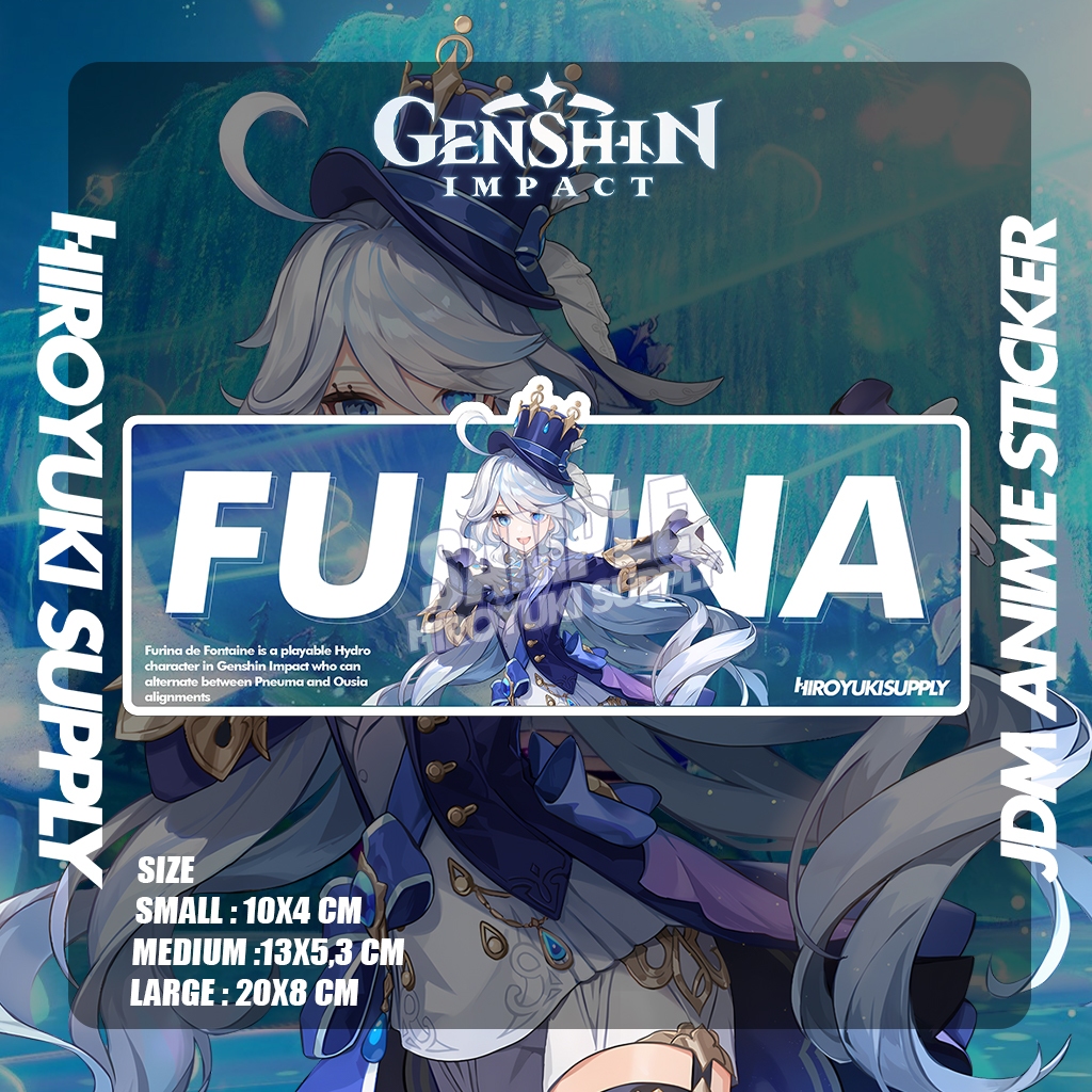 Jual Sticker Genshin Impact Furina Slap Sticker JDM | Shopee Indonesia