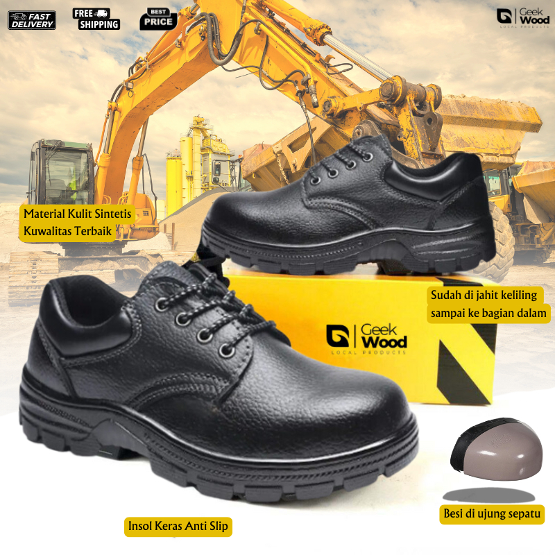 Jual Sepatu Safety Pria Boots Ujung Besi - Safety Low Boots - Sepatu ...