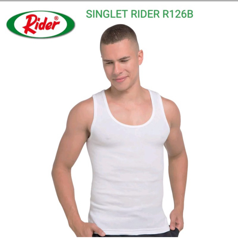 Jual Singlet Rider Classic Pria R126B Putih 1 Pcs | Shopee Indonesia