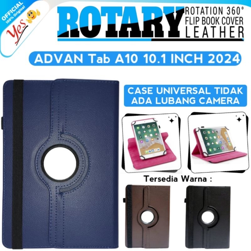 Jual Advan Tab A10 / 10.1 inch 2024 / Casing Rotary Flip Book Cover ...