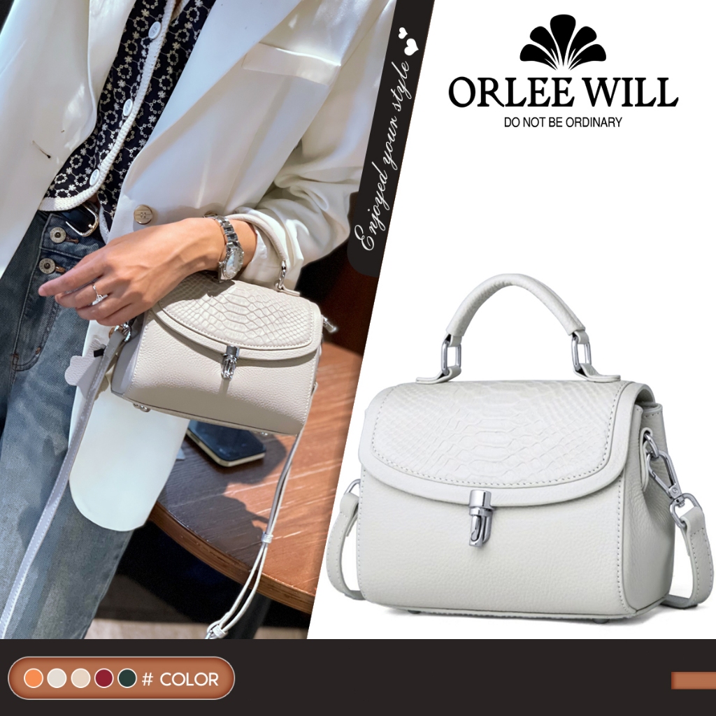 Jual ORLEE WILL Tas Wanita Kulit Asli Baru Tas Persegi Kecil Kulit ...