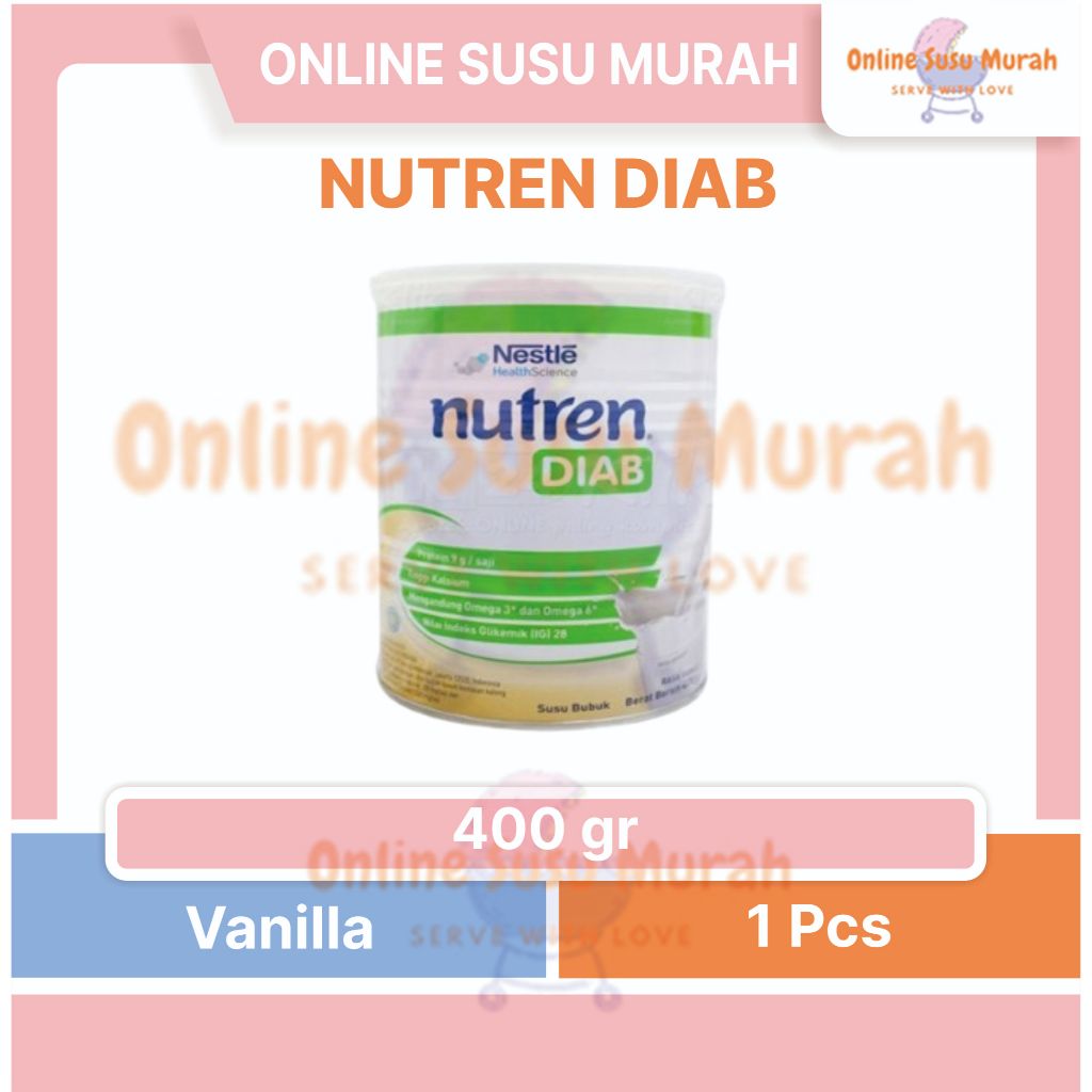 Jual NUTREN Diabetes Vanila 400g / 400 g SSKL | Shopee Indonesia
