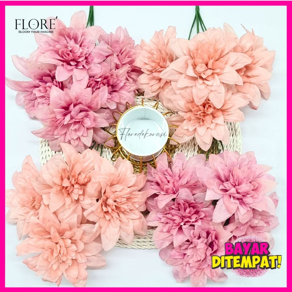 Jual Bunga Krisan Crisant Premium Murah Jumbo Cabang 5 Diamater 14 cm ...