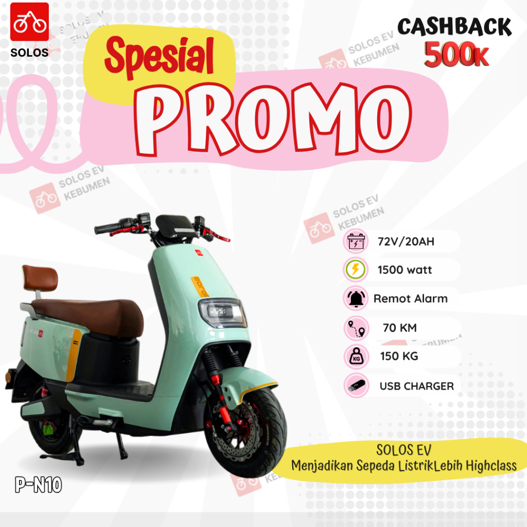 Jual Solos P-N10 : Revolusi Motor Listrik dengan Teknologi Canggih | Shopee Indonesia