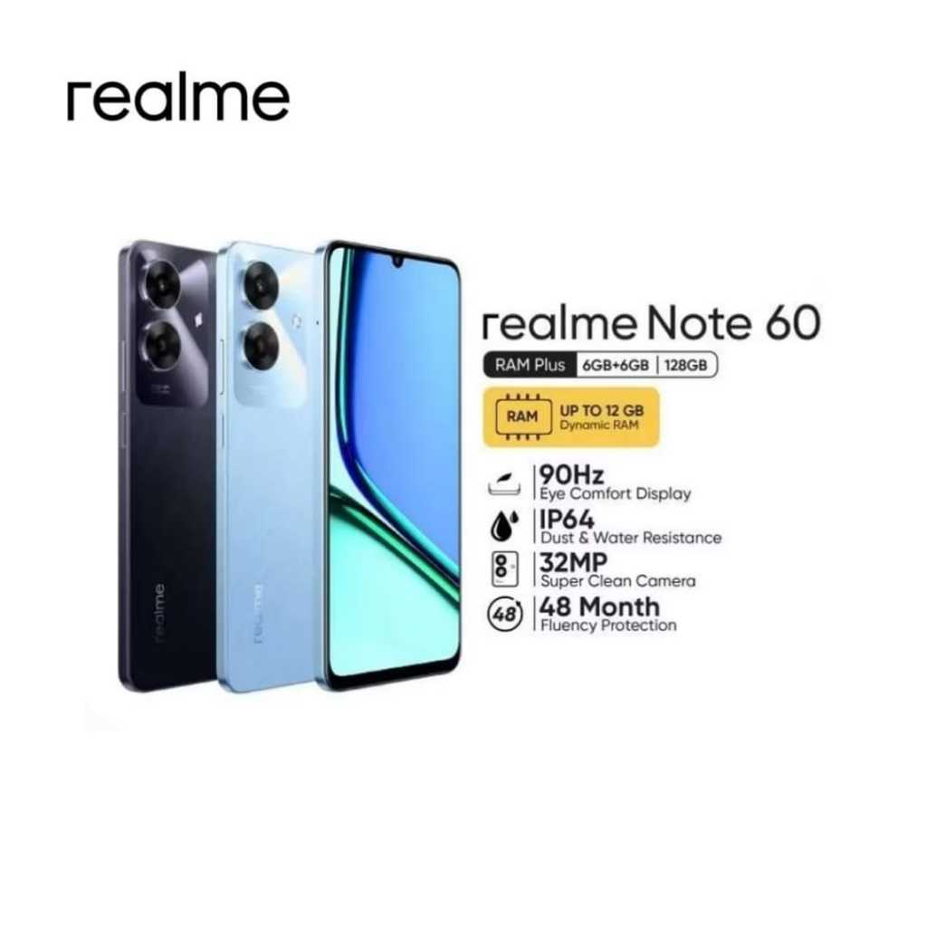 Jual Realme Note 60 Ram 8GB+8GB/128GB & 8GB+8GB/256GB [Military-Grade ...