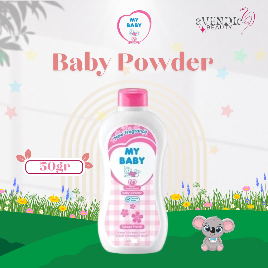 Jual READY MY BABY POWDER 50gr BEDAK BAYI TELON PLUS BIRU PINK KUNING ...