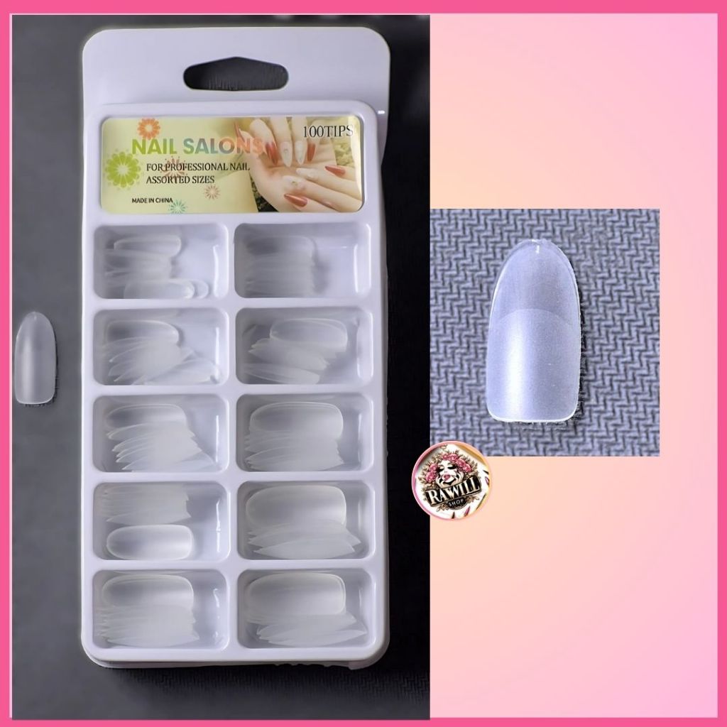 Jual 100 Pcs Nail Art Soft gel tips Nail extension Kuku Palsu Extention ...
