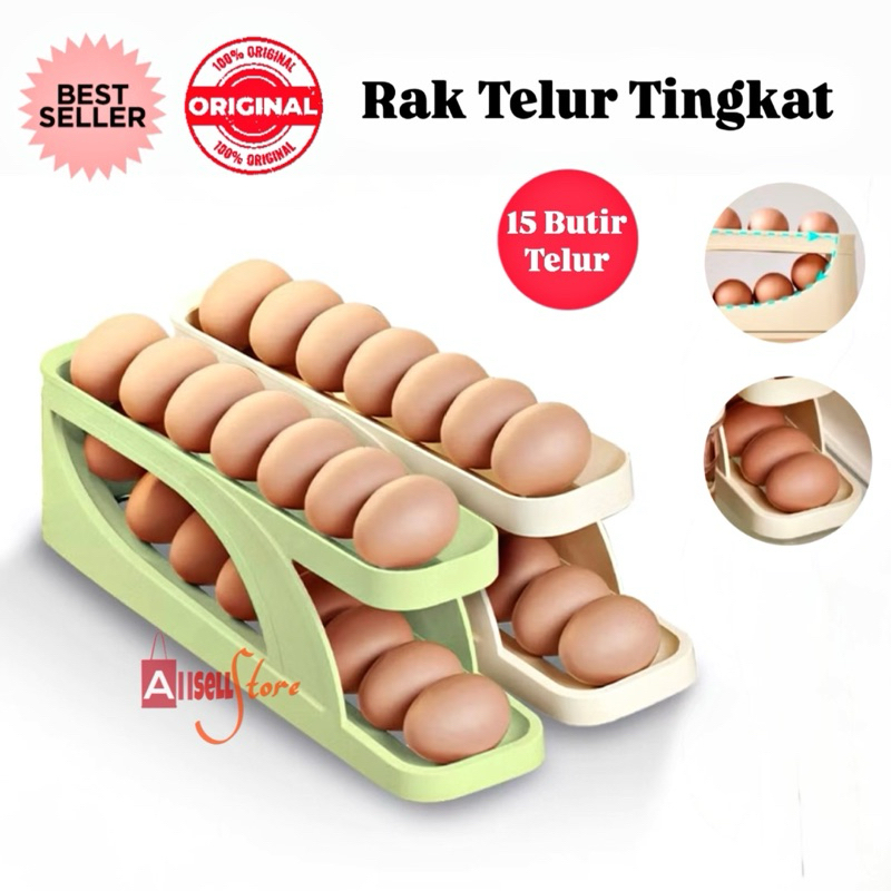 Jual (BISA COD) PROMO Rak Telur Tingkat / Egg Tray / Tempat Penyimpanan ...
