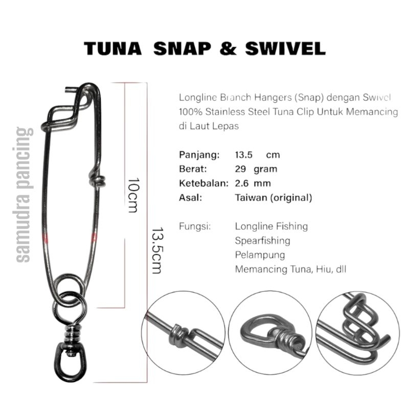 Jual Snap pancing tuna longline dengan swivel ( pembelian minimal 5 pcs ...
