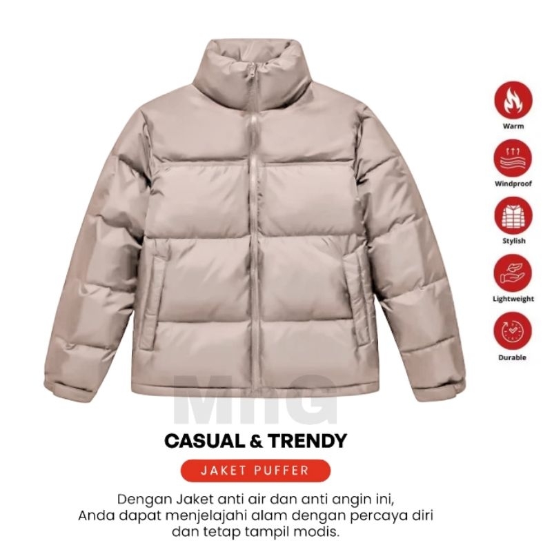 Jual Mngstoreco Jaket Bomber Musim Dingin Pria Puffer Winter Tebal Anti air | Shopee Indonesia
