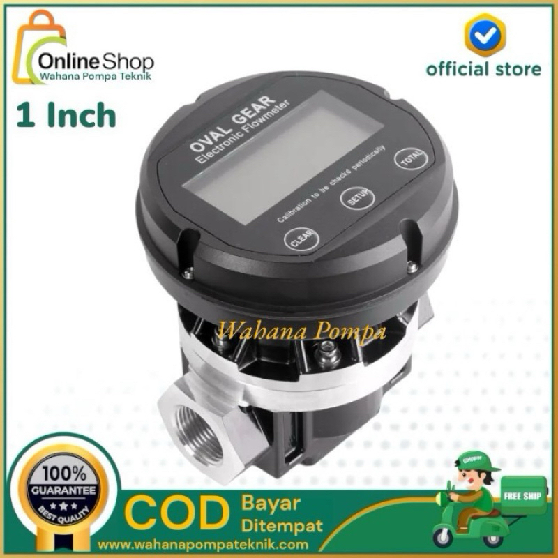 Jual FLOW METER 1 INCH OGM DIGITAL - OVAL GEAR FLOWMETER DIGITAL DN25 ...