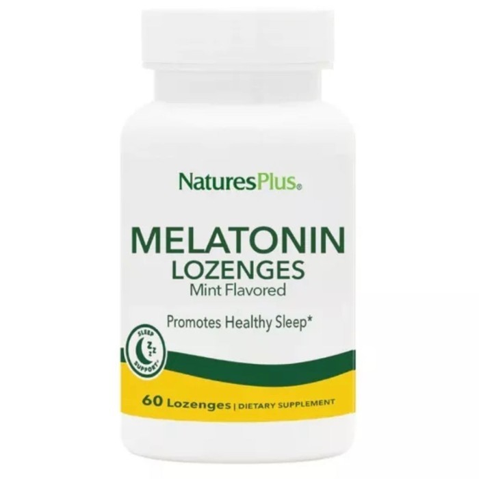 Jual natures plus melatonin lozenges mint flavored 3mg 60 tablet ...