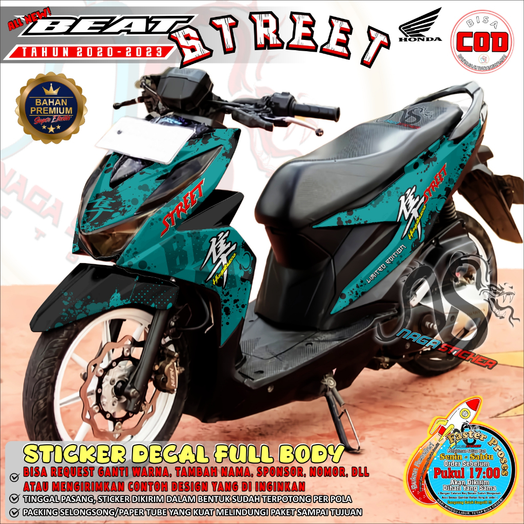 Jual Bisa COD Decal Sticker Full Body Honda Beat Street 2020-2023 Motif ...