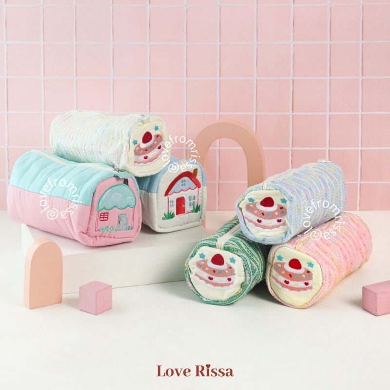 Jual [RISSA] Cute Pouch Swissroll Pencil Pouch Tempat Pensil Lucu ...