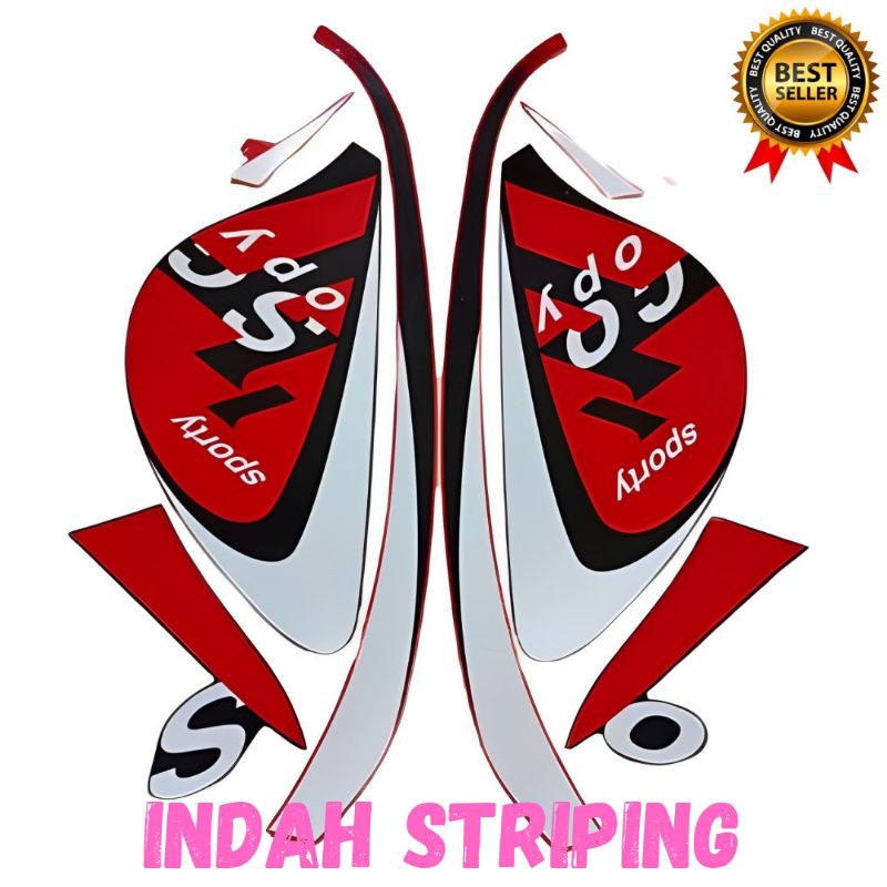 Jual STIKER STRIPING LIS MOTOR SCOOPY SPORTY TAHUN 2021 2022 WARNA ...