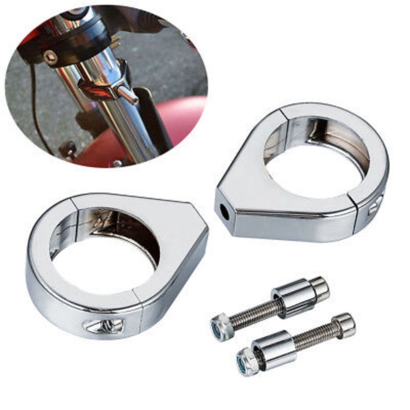 Jual 41mm Fork Relocation Clamps Turn Signal Mount Bracket For Harley ...