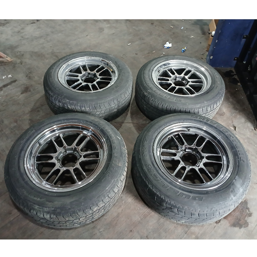 Jual velg rpf r18x9 pcd 6x139 et 0 + ban bs 265 60 r18 like new pnp ...