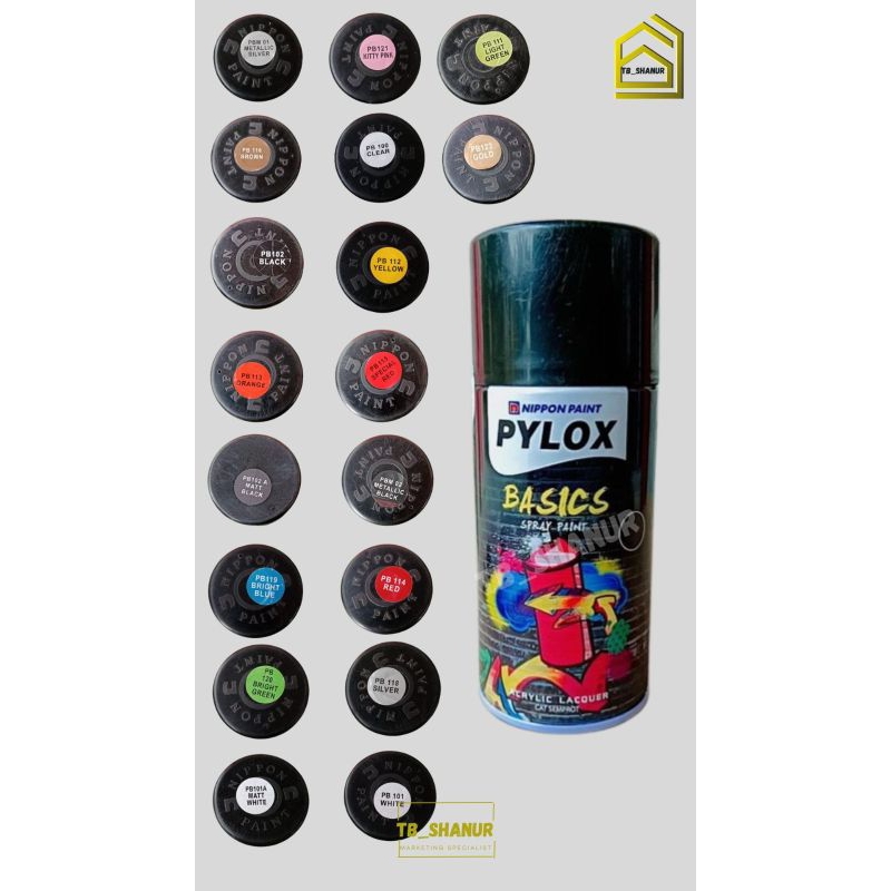 Jual Pylox Nippon Paint Cat Semprot Basics 300ml – Warna Lengkap & Tahan Lama | Shopee Indonesia