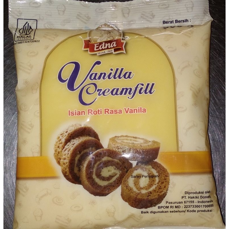 Jual Vanilla creamfill Edna, selai vanila kemasan ori 500 gr, enak ...
