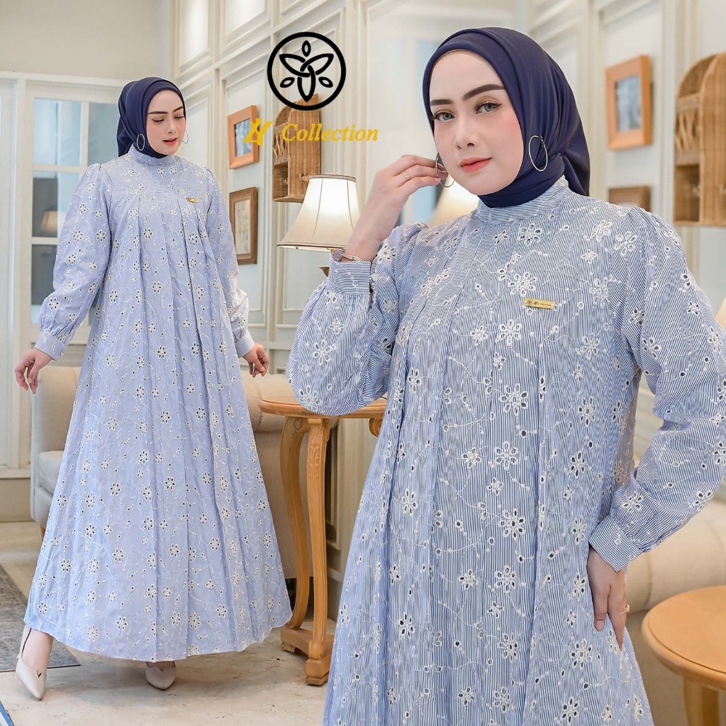 Jual Gamis Katun Bordir Bolong // Gamis Terbaru Kekinian // Gamis ...