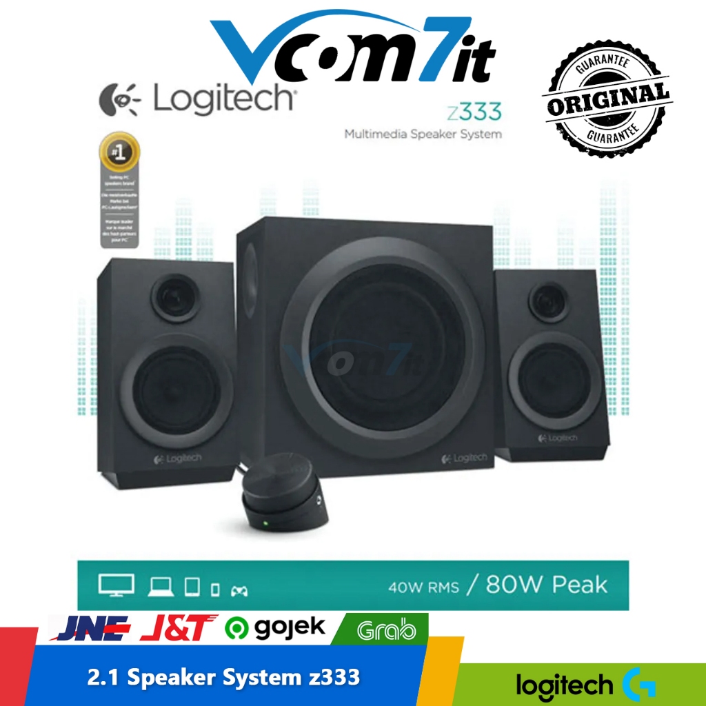 Jual Logitech z333 2.1 Channel Computer Multimedia Speaker System with ...