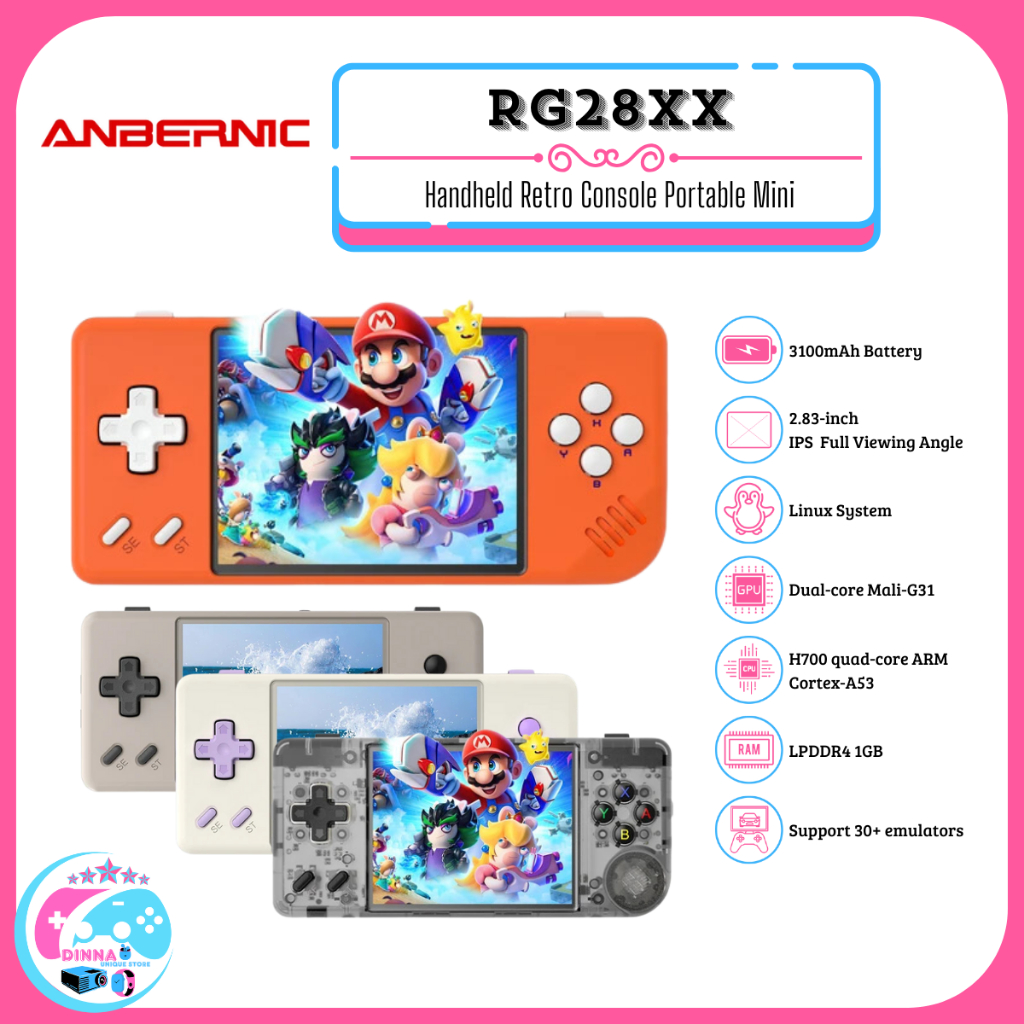 Jual ANBERNIC RG28XX - Emulator Retro Game Console 2.83-inch IPS Screen ...