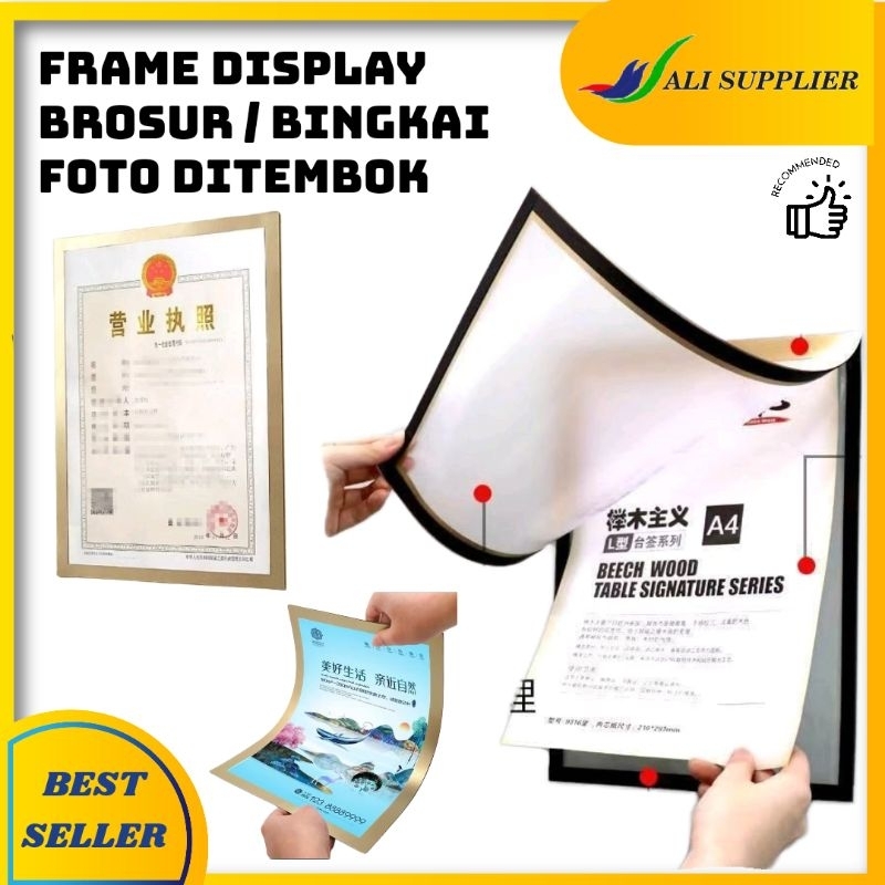 Jual TEMPAT POSTER TEMPEL DINDING TEMPAT SERTIFIKAT TEMPEL FRAME TEMPEL ...