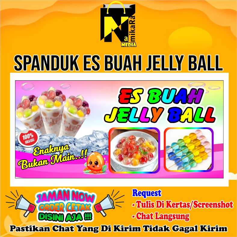 Jual Spanduk banner es buah jelly ball / es fruit jelly ball terbaru ...