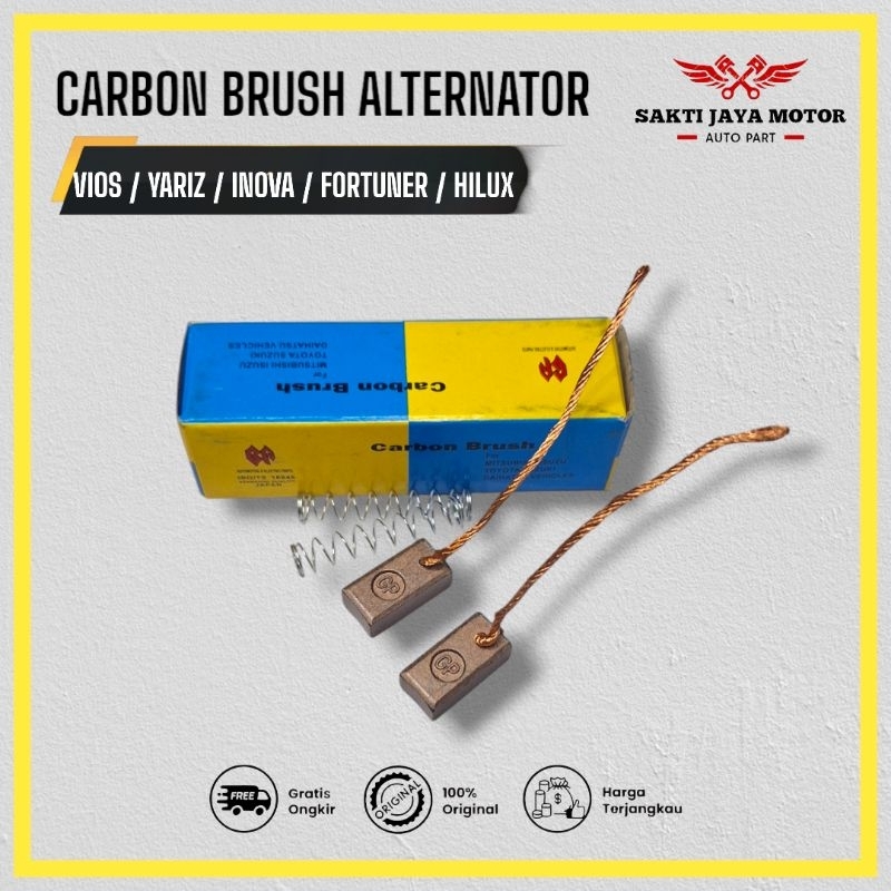 Jual Arang Carbon Brush Ampere Alternator Innova Fortuner Hilux Yaris Vios AL2 | Shopee Indonesia