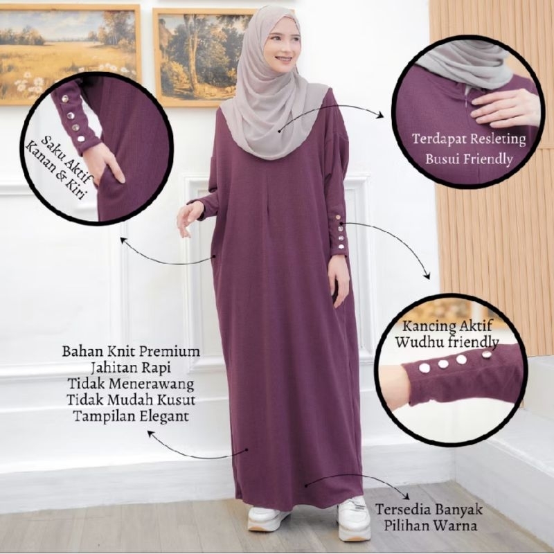 Jual Abaya Dress - Gamis Basic Terbaru Model Batwing Bahan Premium Cocok Untuk Fashion Daily ...
