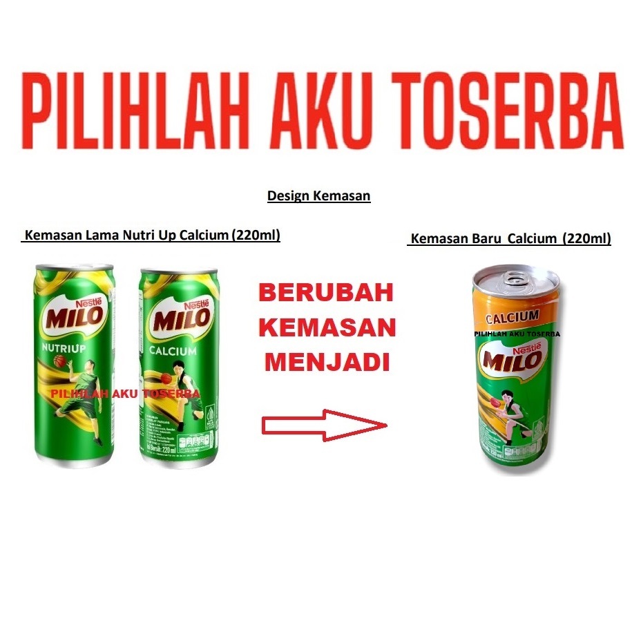 Jual Susu Milo Kaleng Coklat NUTRI UP CALCIUM - 220 ml (isi 24 can ...