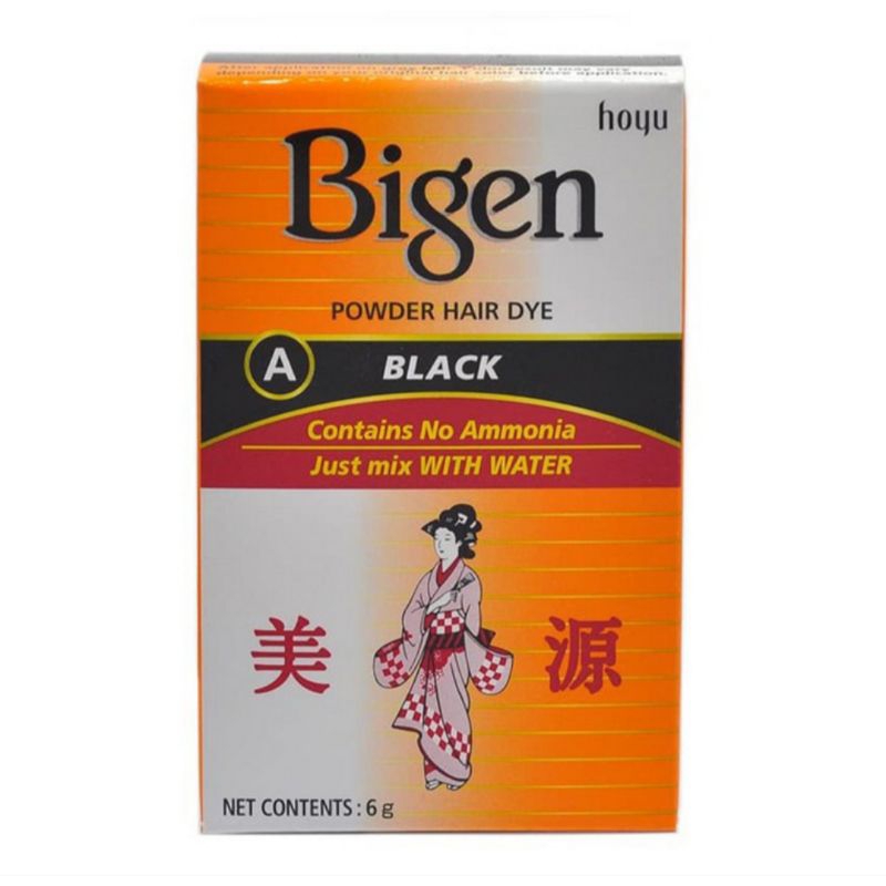 Jual Bigen Powder Hair Dye Pewarna Rambut Black 6 g | Shopee Indonesia