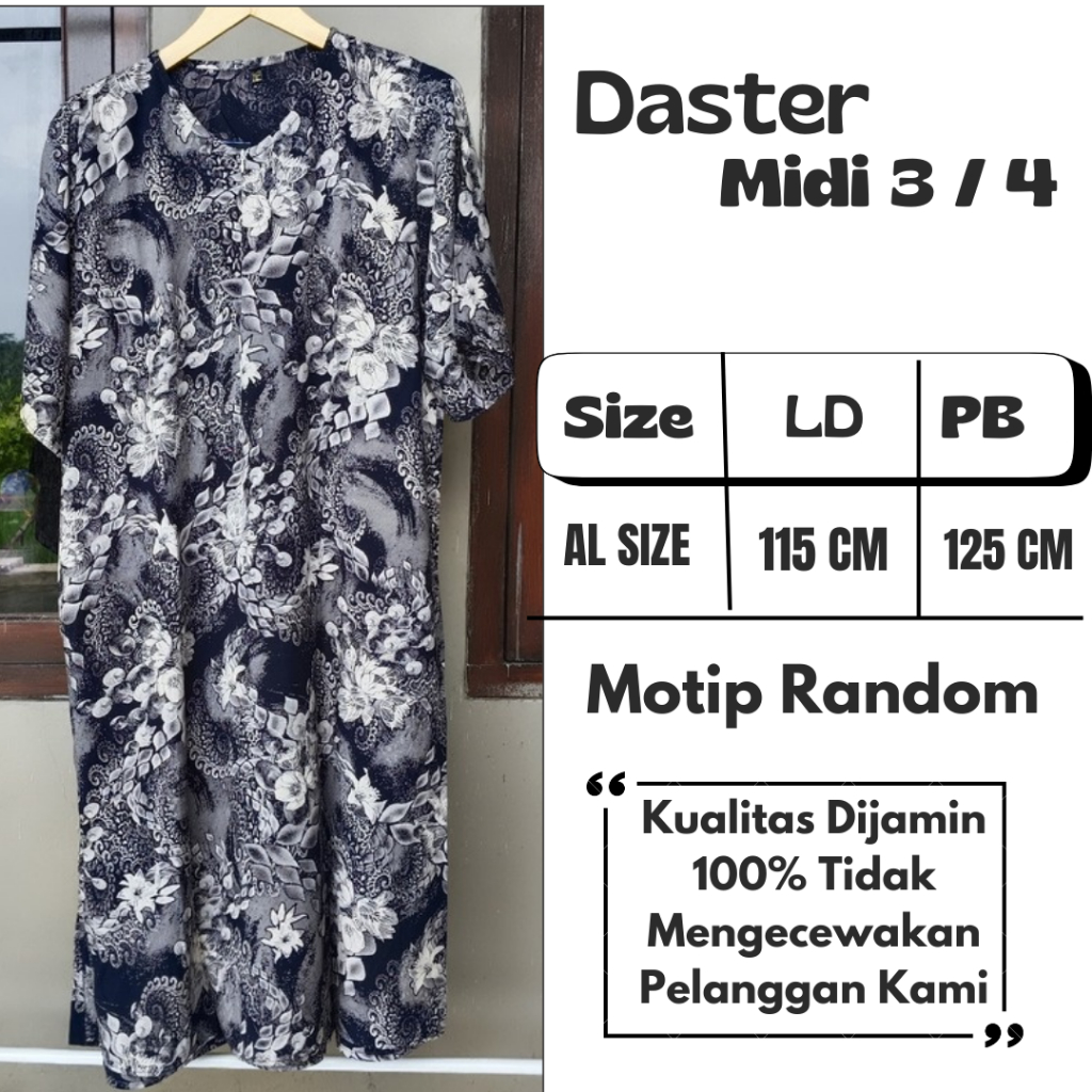 Jual ( Paket Murah ) Daster Random 3/4 Rayon Premium Super Adem Lembut ...