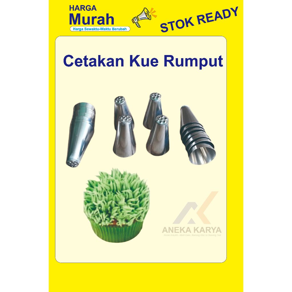 Jual cetakan kue rumput laut /spuit dekorasi rumput laut / alat ...