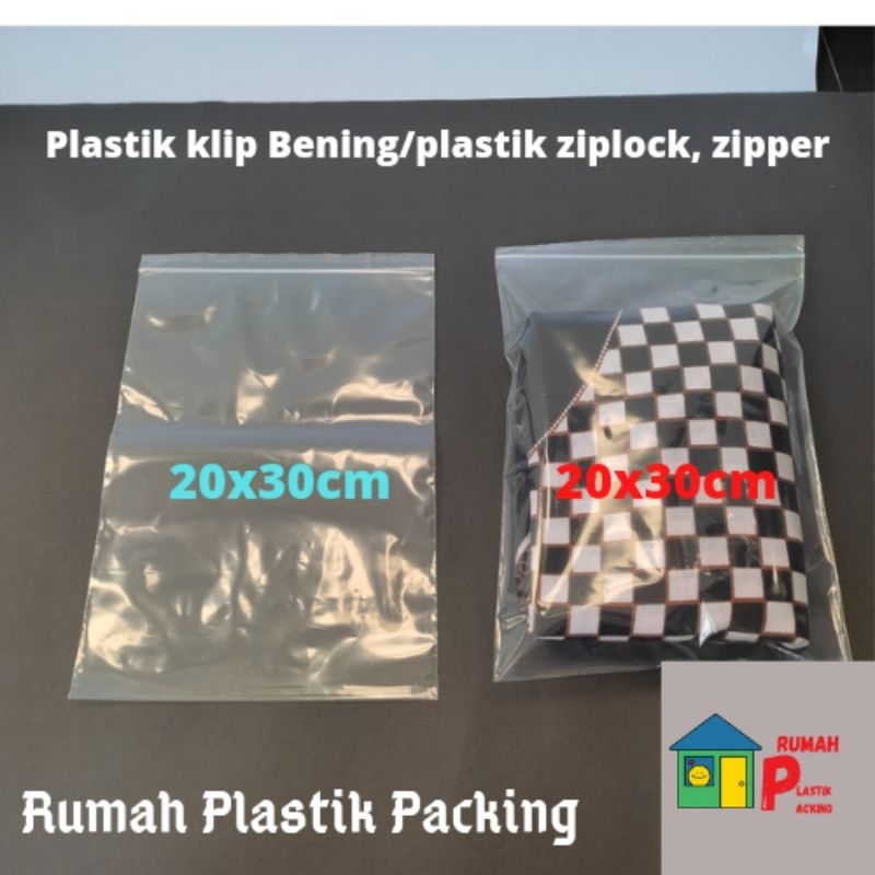 Jual Plastik Klip Ziplock 20x30 Tebal 0,5 plastik kaos baju hijab Ctik ...