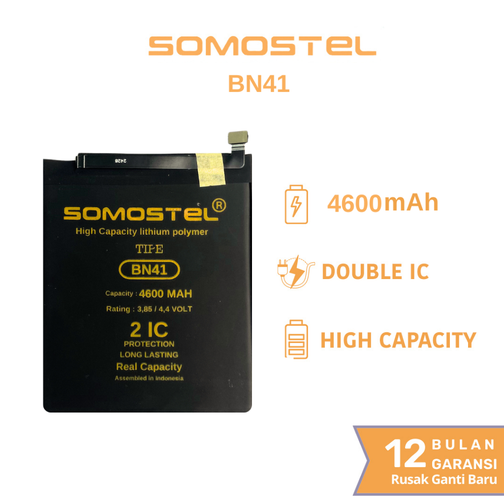 Jual Somostel - BN41 Redmi Note 4 Mediatek / Note 4x Mediatek Batre ...