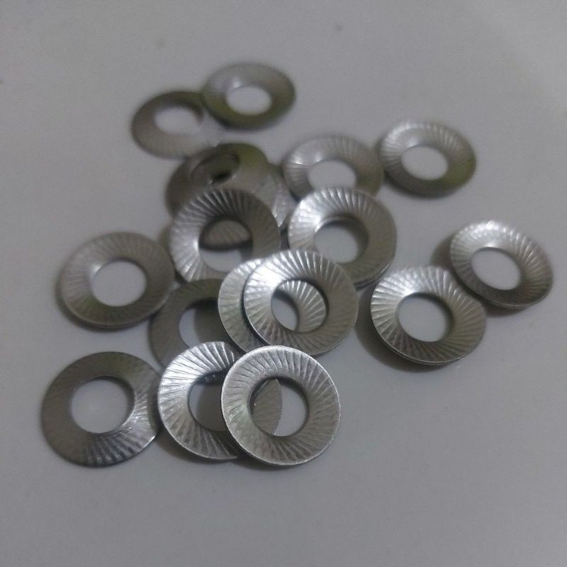 Jual Ring Plat Cembung Gerigi M8 Tipis Kuat Ripp Washer M8 Steinless ...