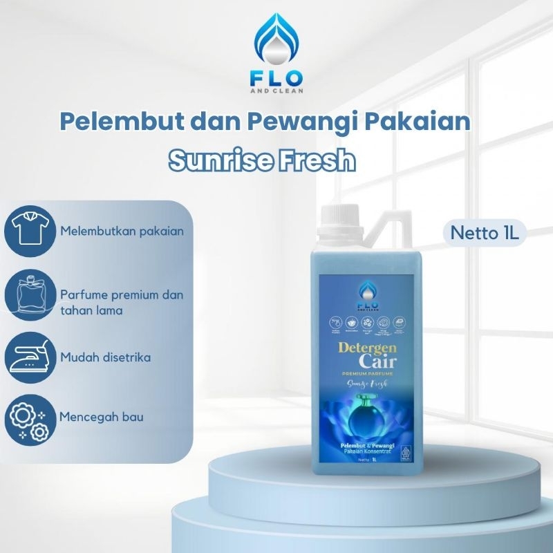 Jual Flo and Clean Detergen Cair Premium Parfum Sunrise Fresh 1L ...