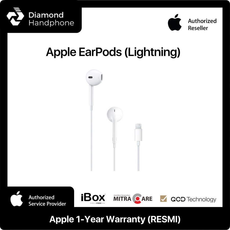 Jual Apple EarPods Lightning iPhone iPad Mac MacBook iMac Original ...