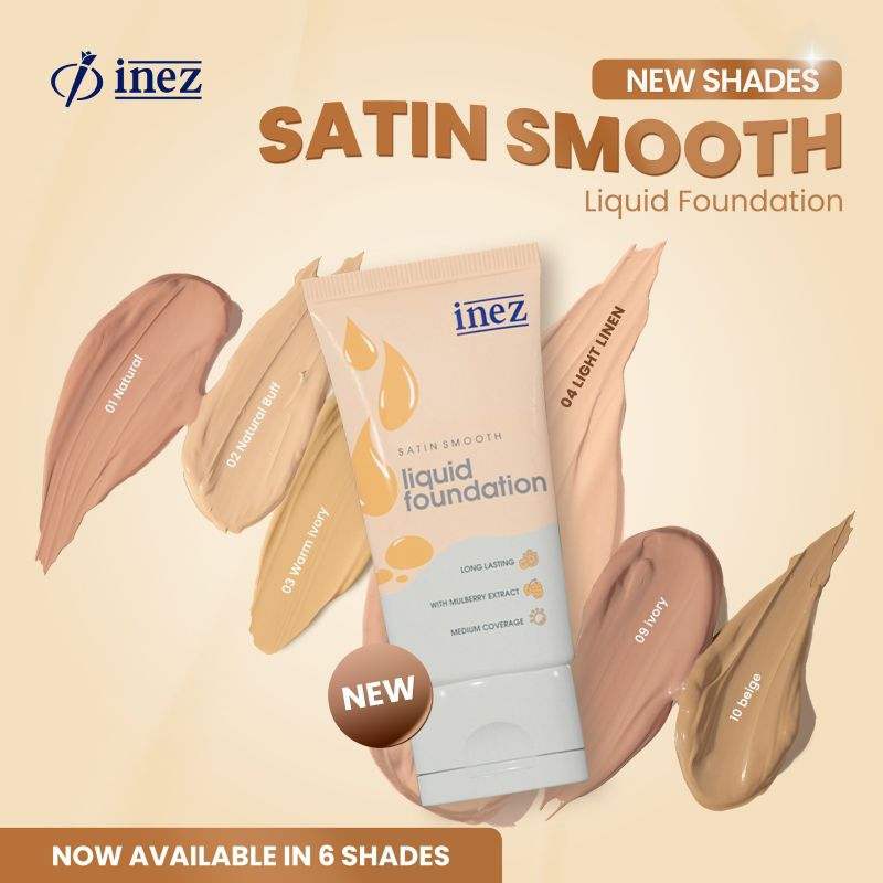 Jual INEZ Satin Smooth Liquid Foundation 35ml | Inez Foundation cair ...
