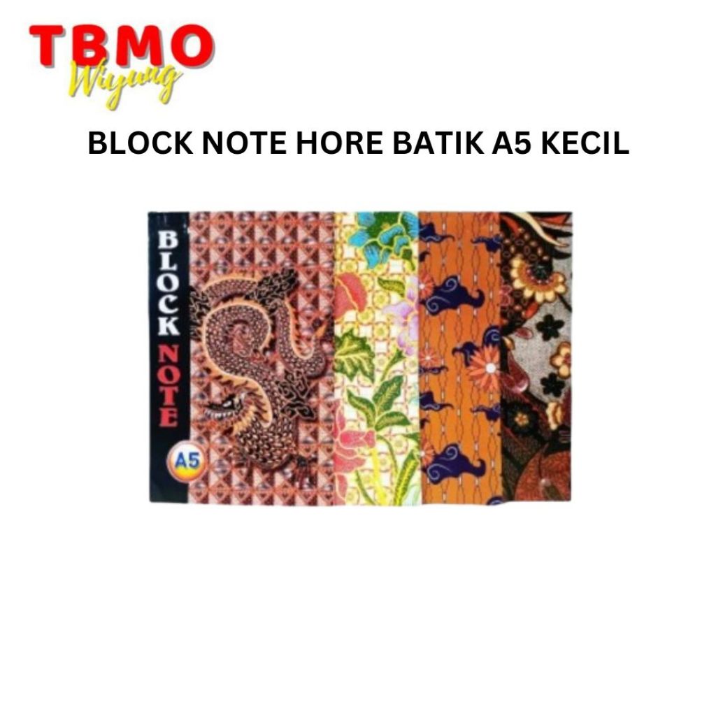 Jual TBMO BLOCK NOTE HORE BATIK A5 KECIL | Shopee Indonesia