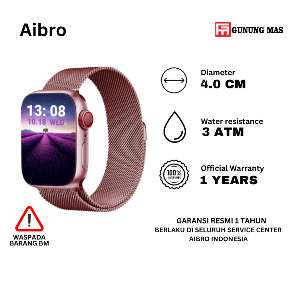 Jual Smartwatch AIBRO jam Tangan Wanita MW 68 PINK | Shopee Indonesia