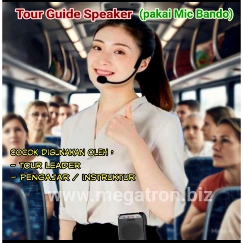 Jual Tour Guide Speaker - Speaker Pinggang dengan Mic Bando (cocok ...