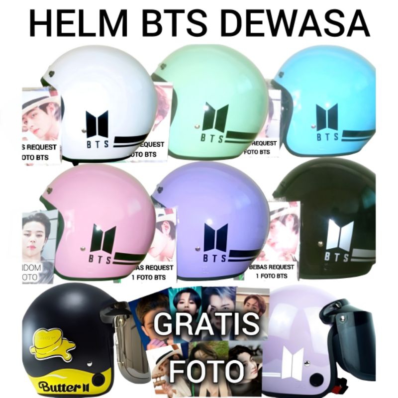 Jual HELM BOGO BTS SNI [DAPAT FOTO BTS] DEWASA REMAJA PREMIUM KPOP ...