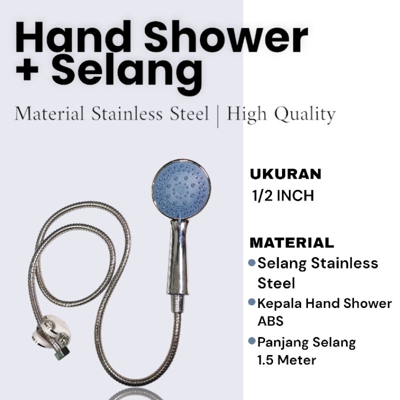 Jual Hand Shower set + Selang Flexibel / Pancuran Air | Shopee Indonesia