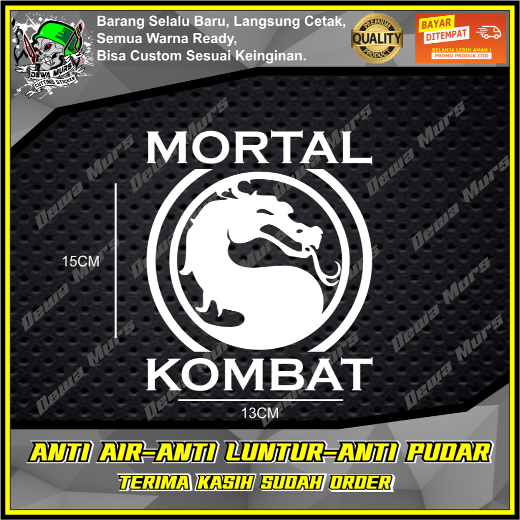 Jual Cutting Sticker LOGO MORTAL KOMBAT Cocok Buat Motor , Mobil Dan ...